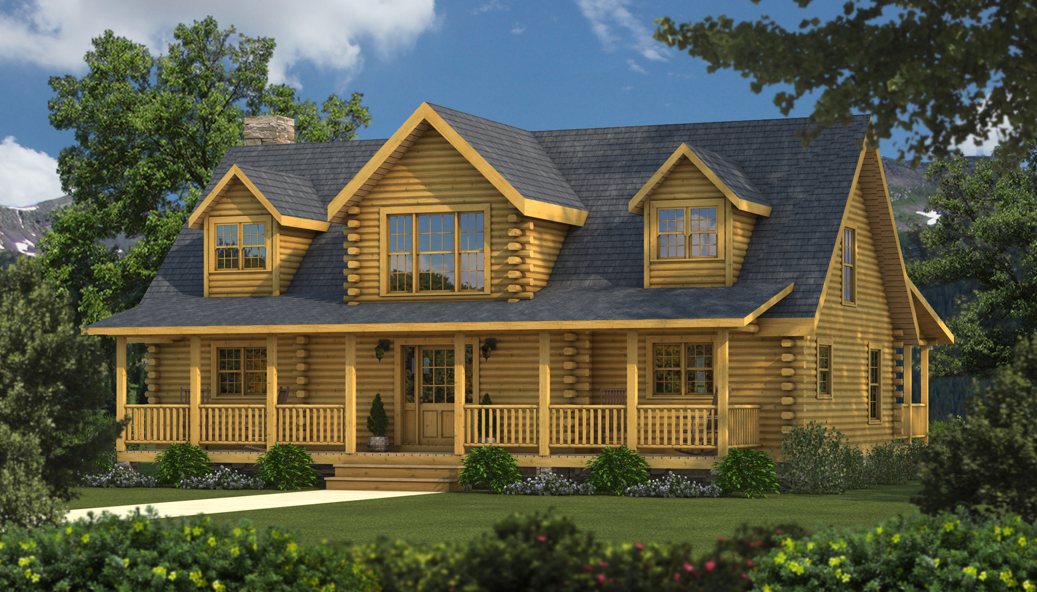 Caroline 1 Southland Log Homes South Carolina Log Cabin Kits For Sale