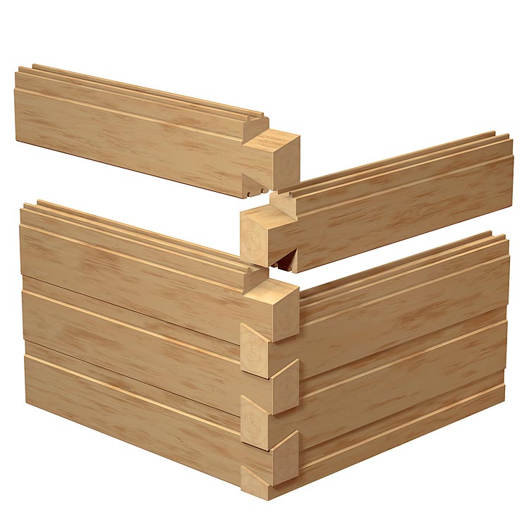 Round Dovetail Log Joints