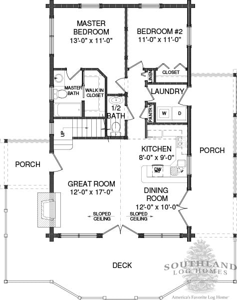 Rockbridge 2 - Plans & Information | Southland Log Homes